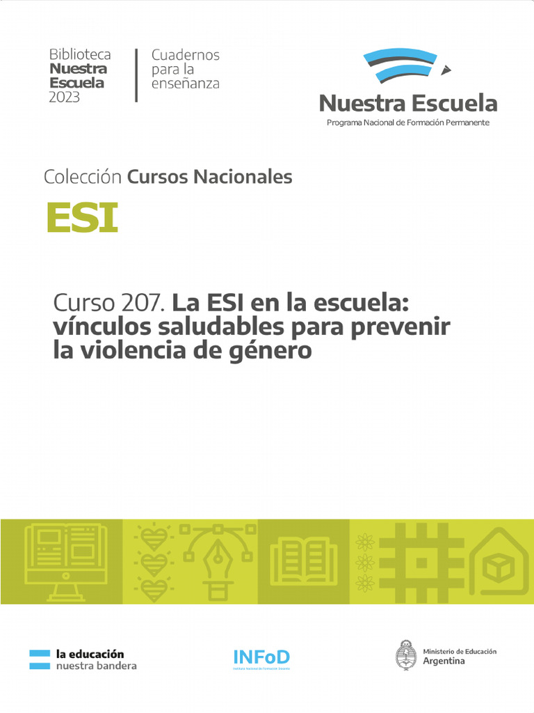 Curso 207 La ESI en La Escuela: Vínculos Saludables para Prevenir La ...