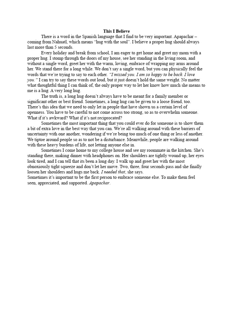 This I Believe | PDF