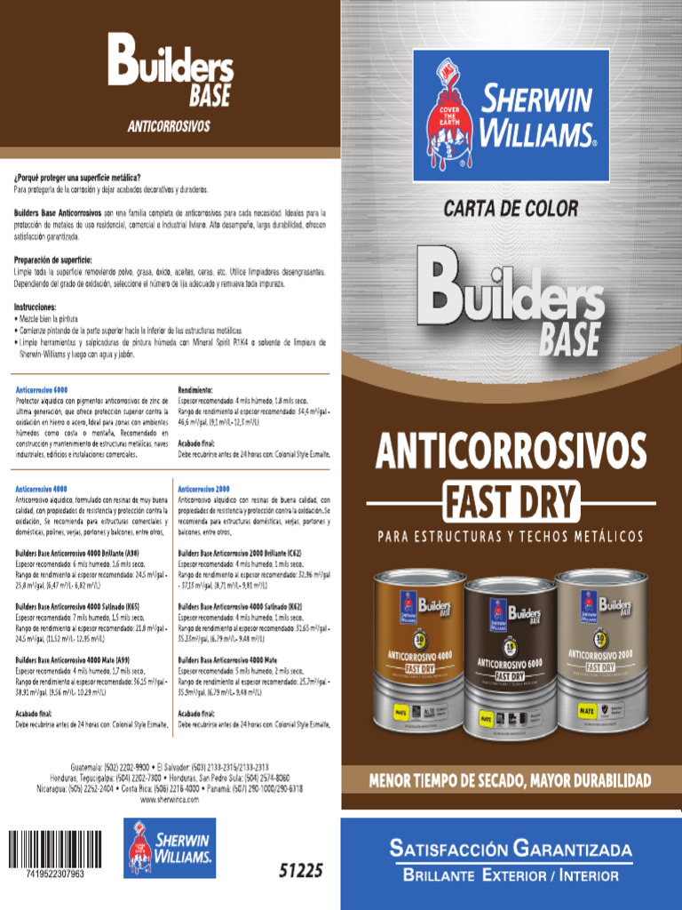 Carta de Color Builders Base Anticorrosivos 2022 | PDF