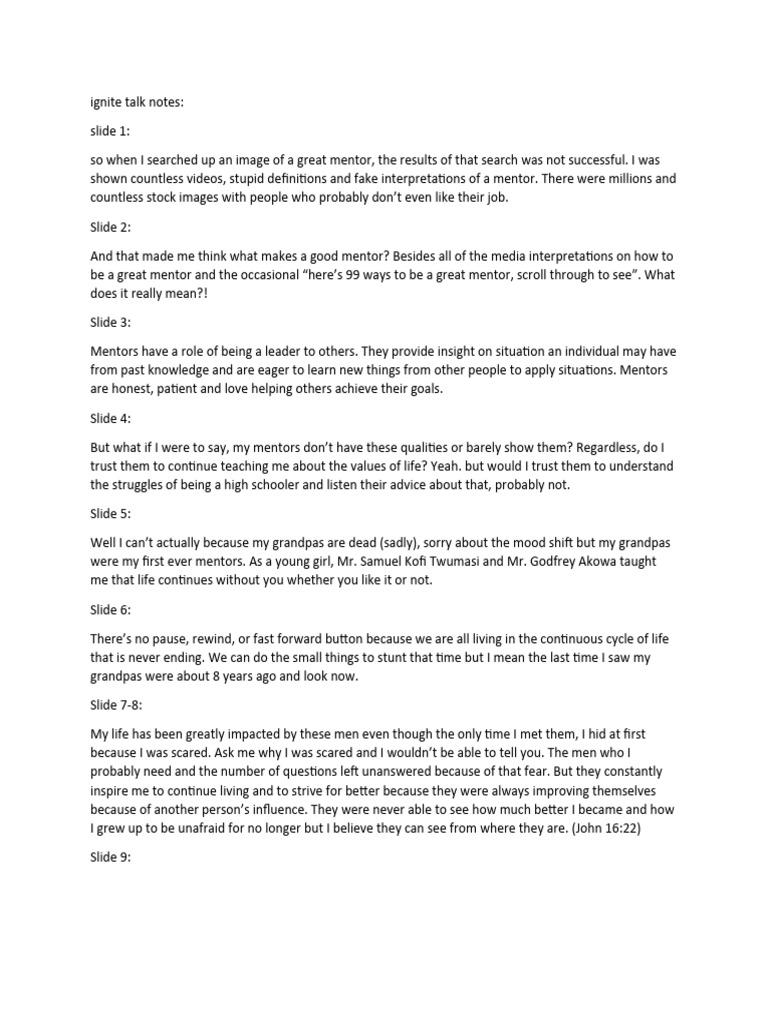 ignite talk notes | PDF | Psychology