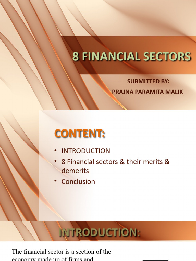 of 8 Financial Sector | PDF | Business | Finance & Money Management