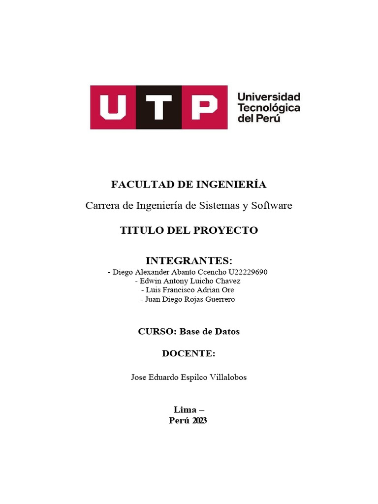 Proyecto BaseDeDatos | PDF