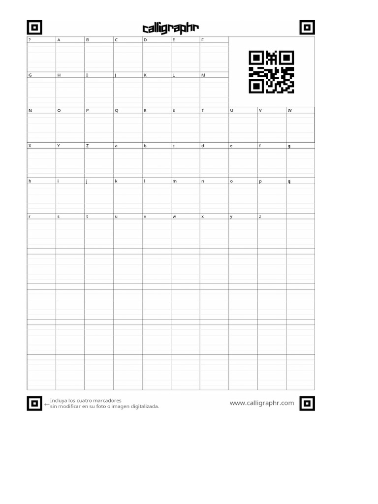 Calligraphr Template | PDF