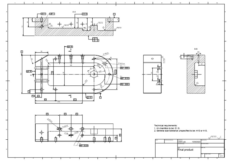 2D Technical Drawing | PDF