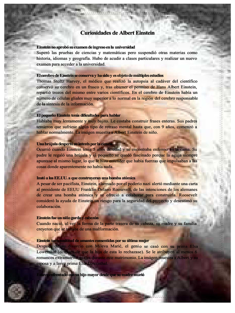Curiosidades de Albert Einstein | PDF