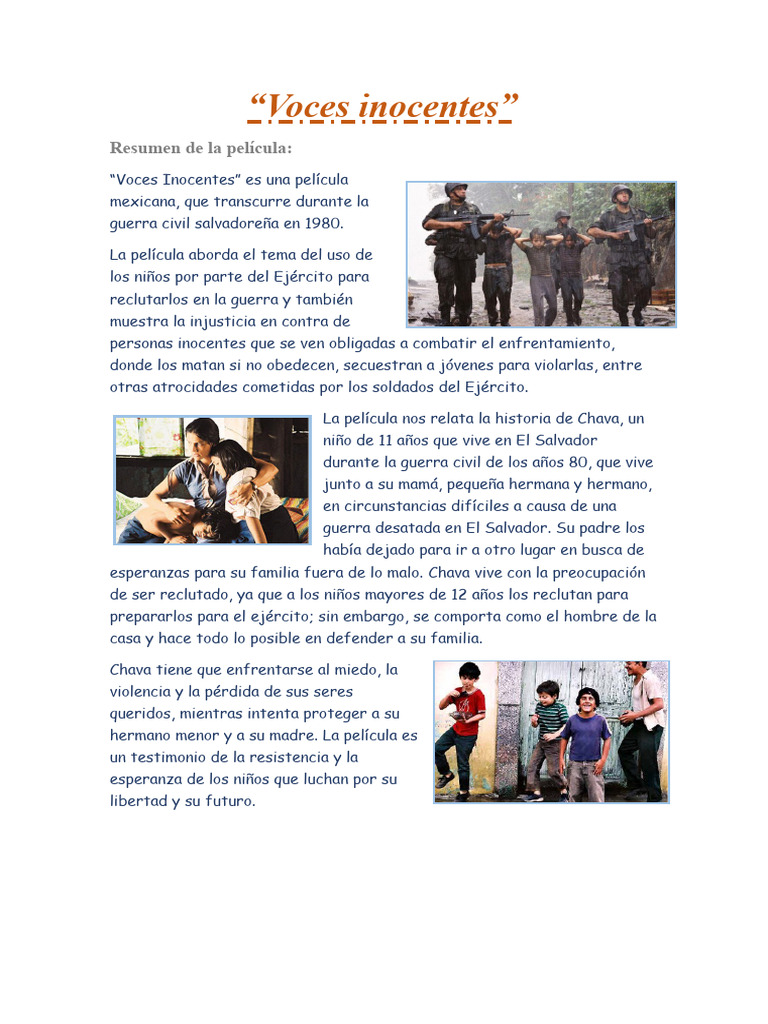 Voces Inocentes | PDF