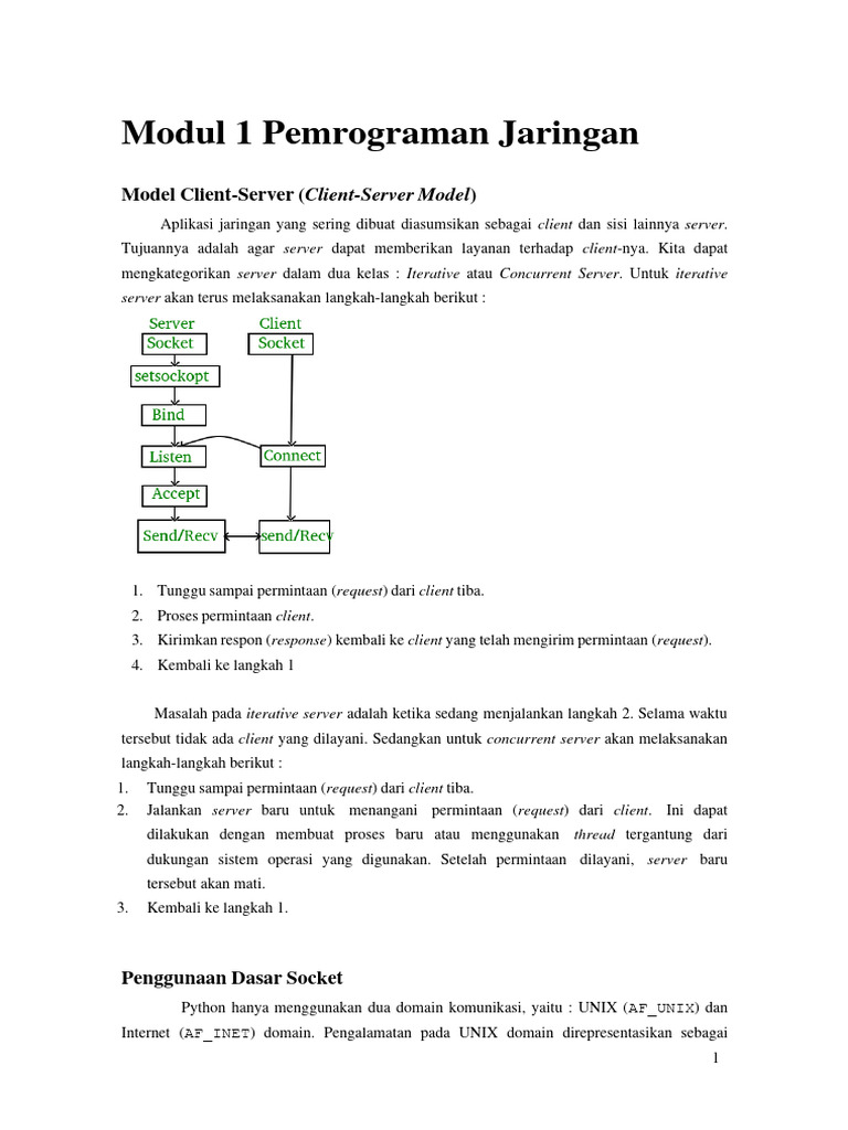 Modul 1 Pemrograman Jaringan | PDF