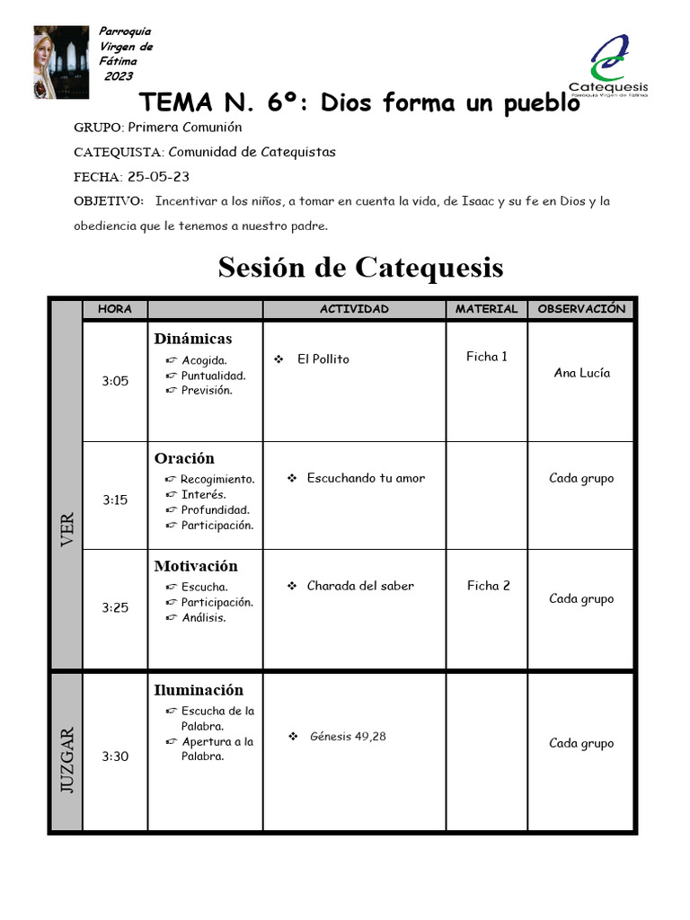 Sesión N6 Dios Forma Un Pueblo | PDF | Jacob | Abrahán