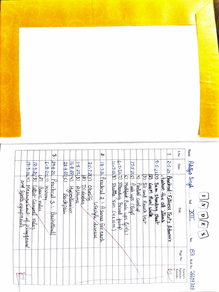 Physical Education Practical | PDF