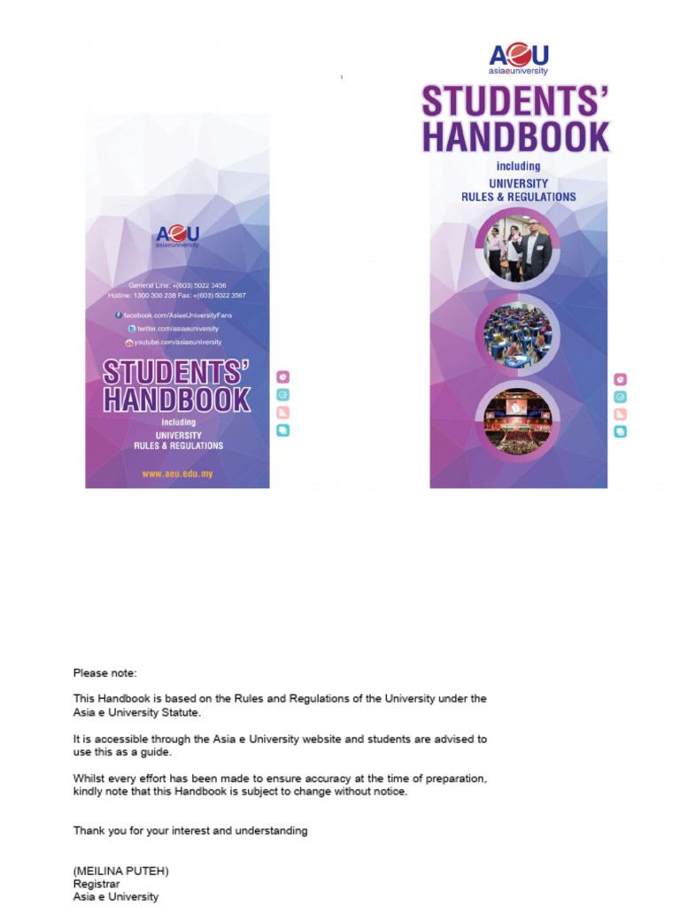 Student Handbook | PDF | Academic Degree | Doctor Of Philosophy