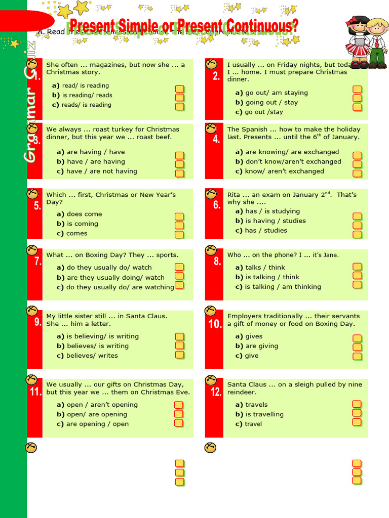 present simple_continuous | PDF