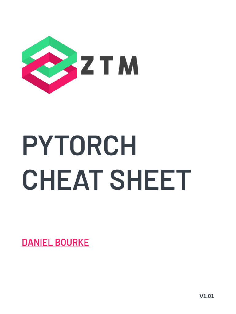 PyTorch Cheatsheet Zero To Mastery V1.01 PDF | PDF