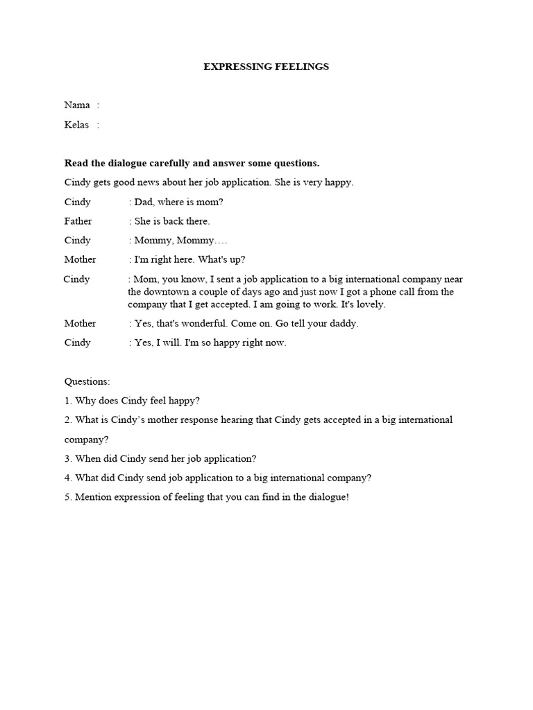 Expressing Feelings | PDF