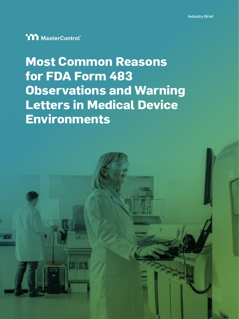 Most Common Reasons For Fda Form 483 Observations and Warning Letters ...