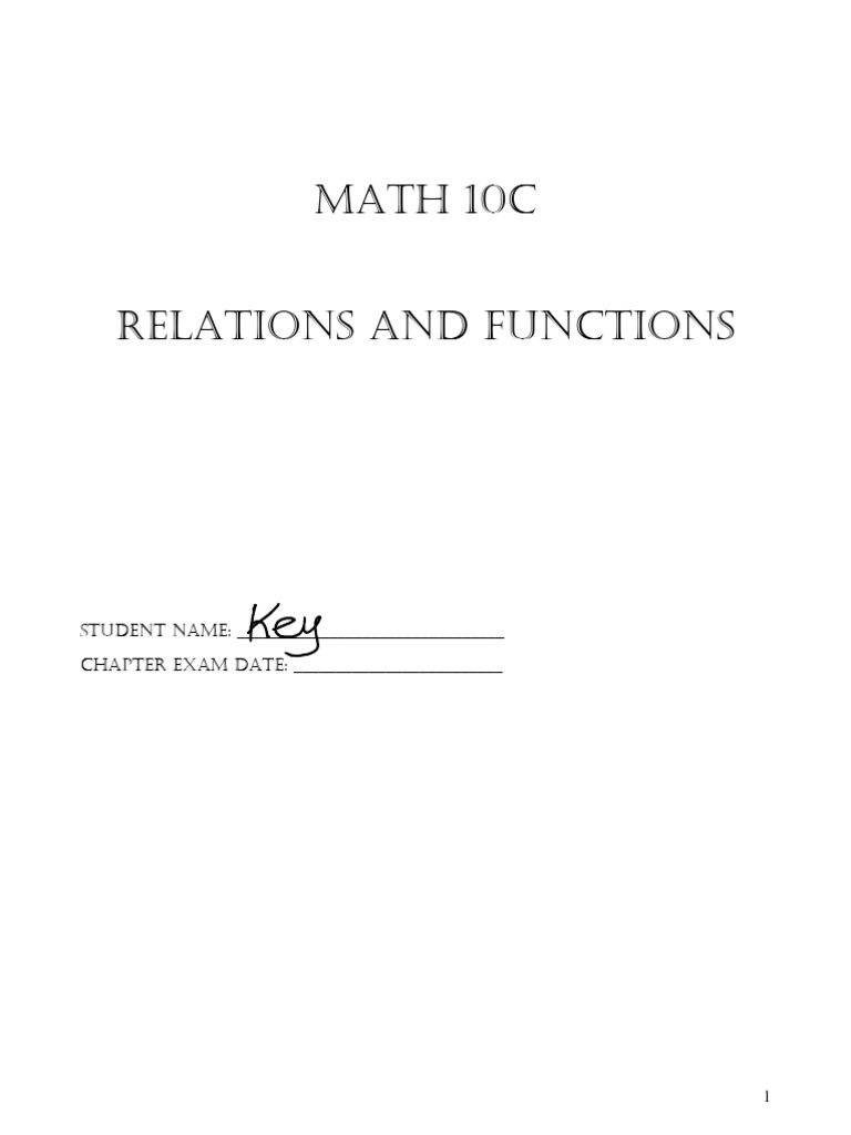 10c Relations and Functions Notes Key | PDF 10c Relations and Functions Notes Key | PDF