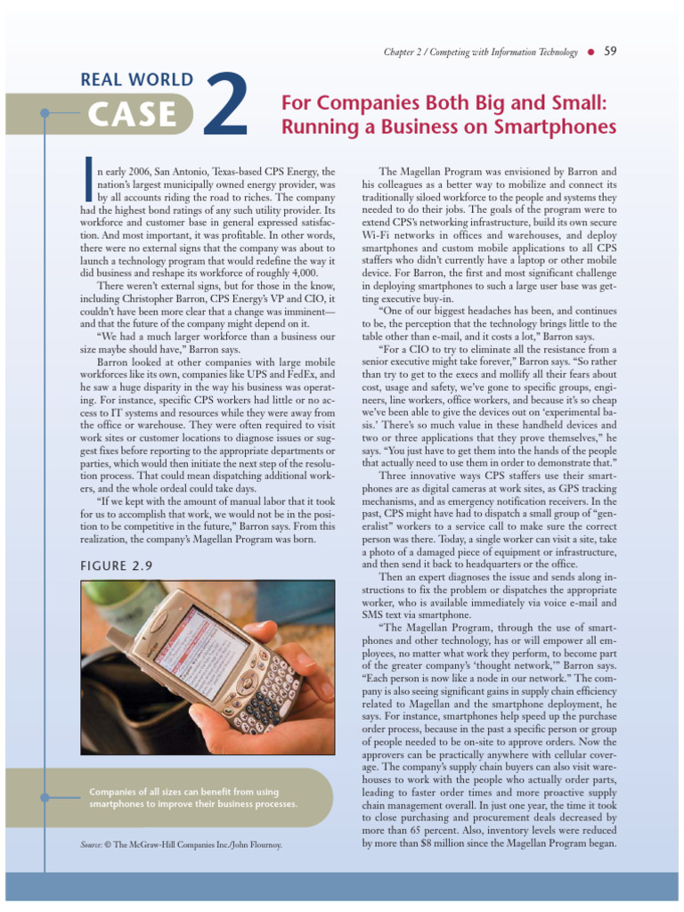 Real World Case 5 - Running a Business on Smartphones | PDF