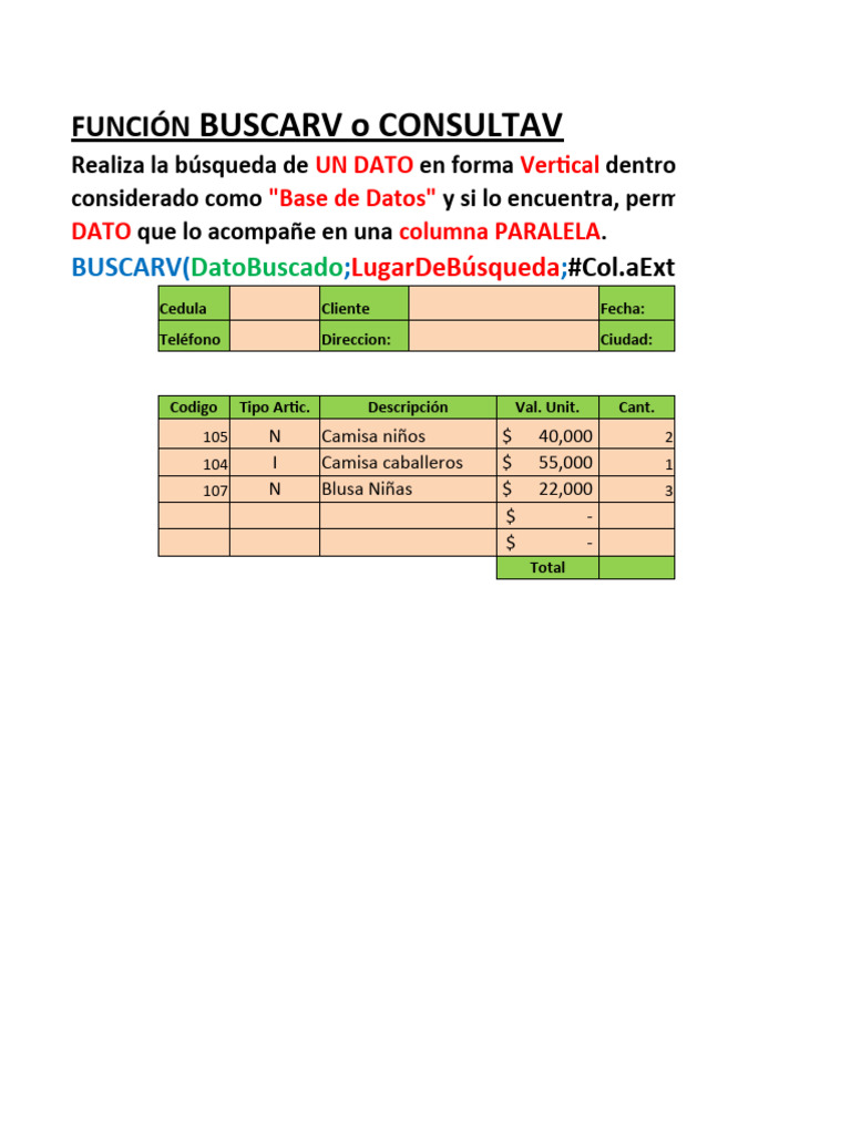 04 Funcion Consultav o Buscarv | PDF