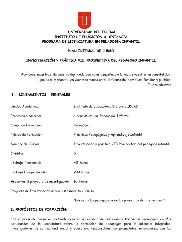 PRACTICA VI Prospectiva Del Pedagogo Integral | PDF | Pedagogía | Plan de estudios