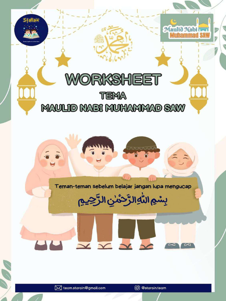 Worksheet Maulid Nabi untuk Anak TK | PDF