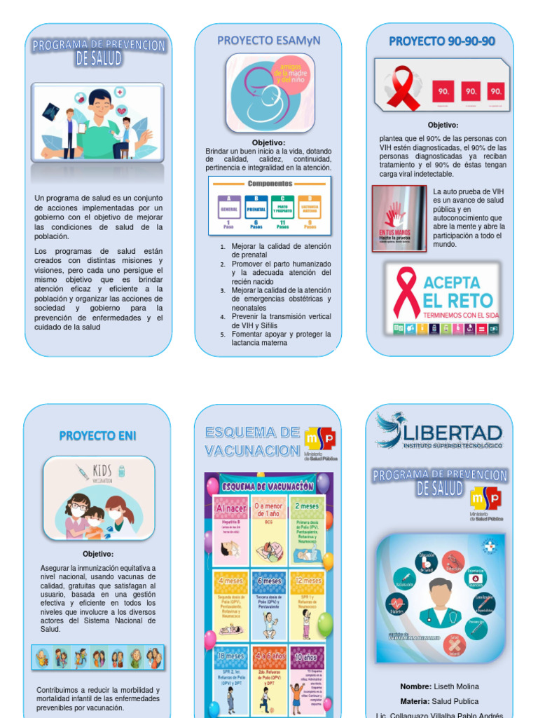 Triptico Salud Publica | PDF | VIH | Humanidades Médicas