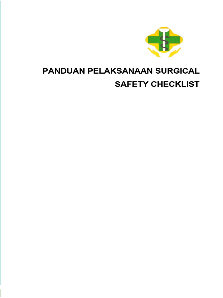 Panduan Surgical Safety Checklist | PDF