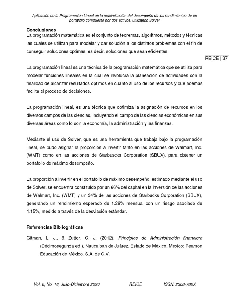 Aplicacion de La Programacion Lineal en La Maximiz (14-16) | PDF ...