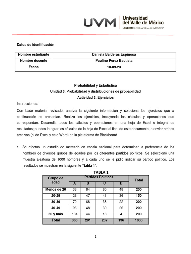 A3 Dbe | PDF | Probabilidad
