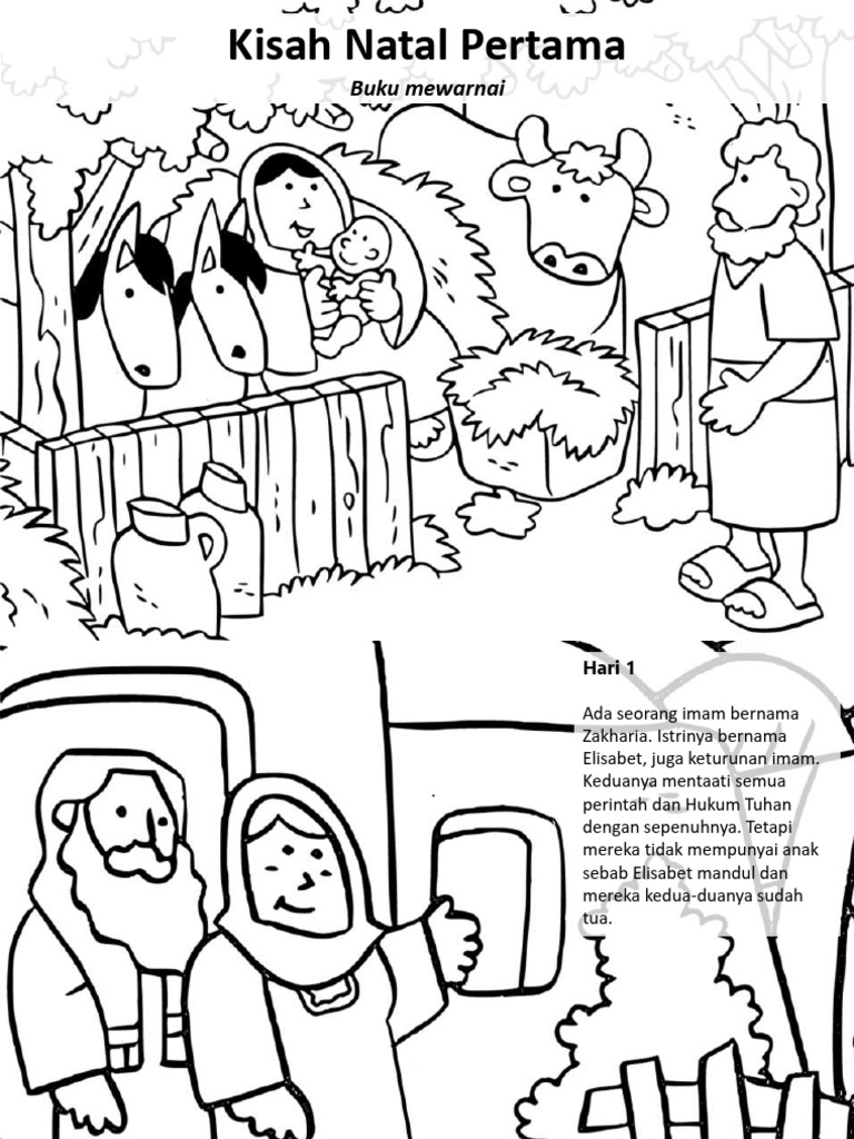 Kisah Natal Pertama - Buku Mewarnai | PDF