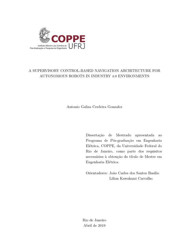 A Supervisory Control Based Navigation Architecture For Tcc Pdf String Ciência Da