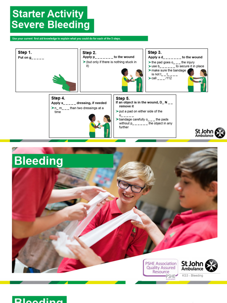 ks3-bleeding | PDF | Shock (Circulatory) | Bleeding
