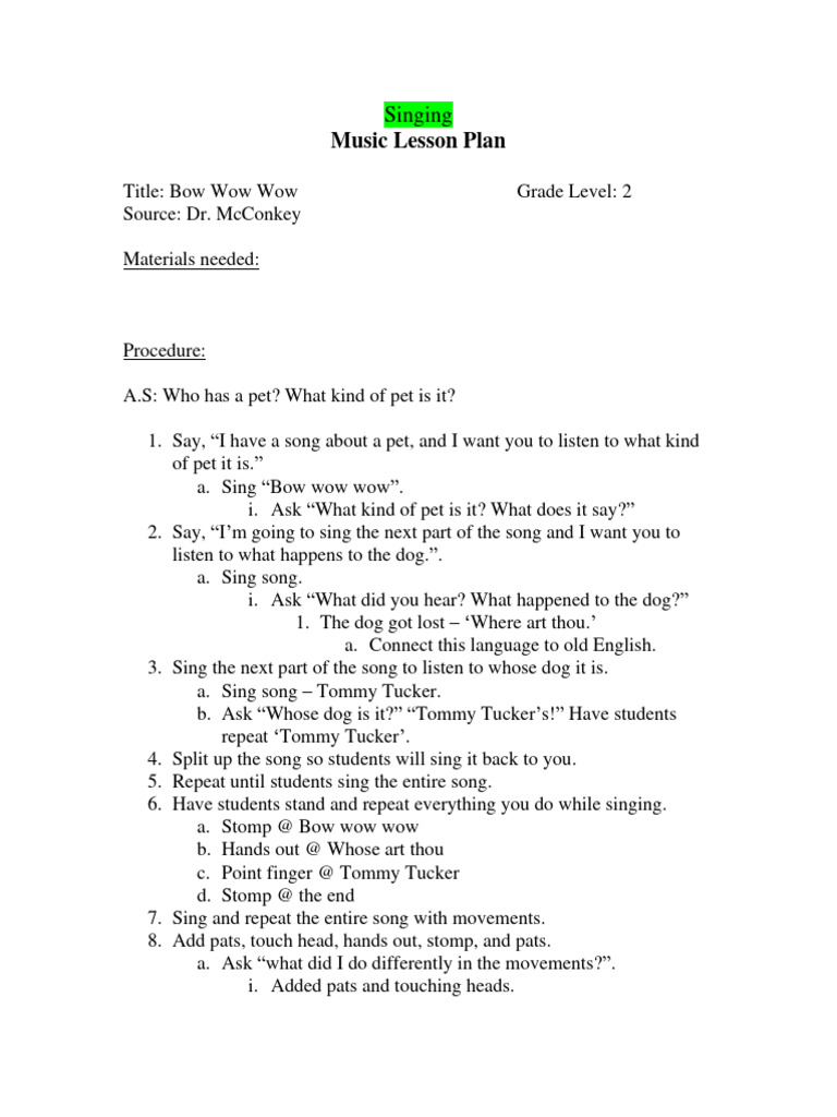 bow wow wow | PDF | Behavior Modification | Communication