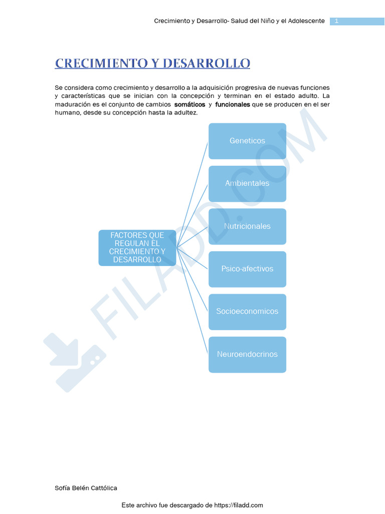 Crecimiento y Desarrollo | PDF