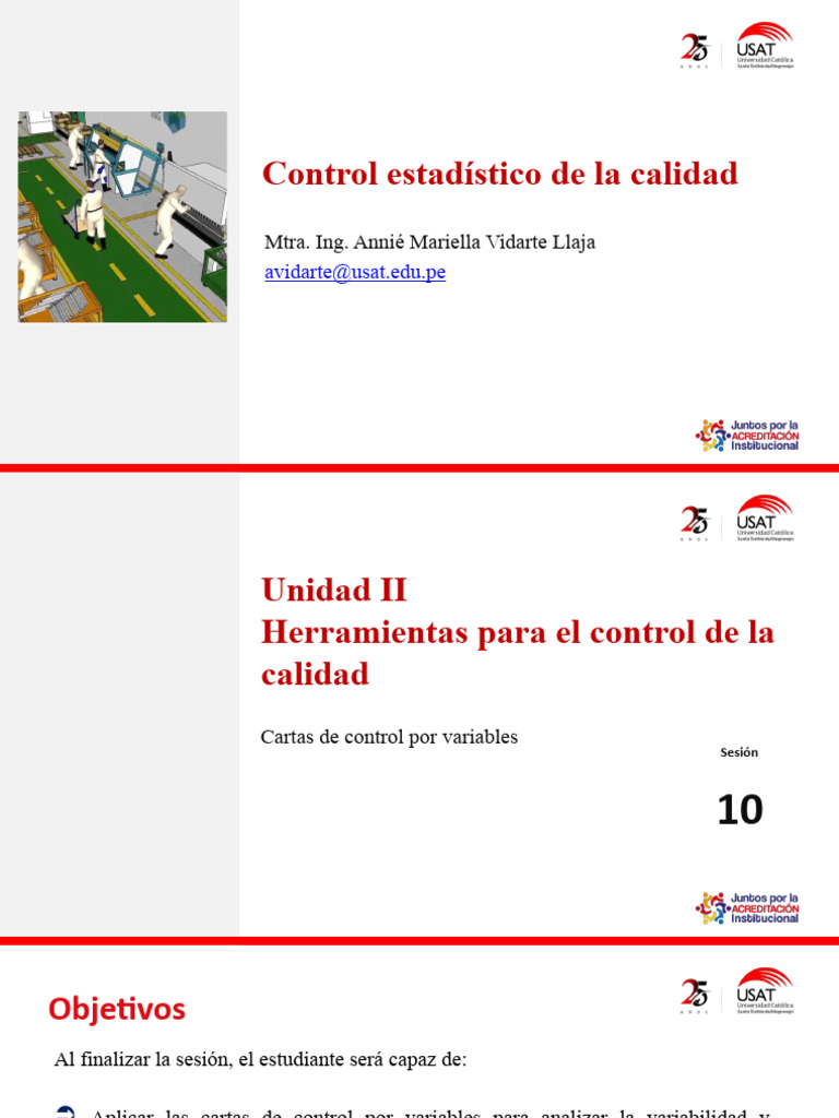 Sesión 10_Cartas de control por variables | PDF | Estadísticas ...