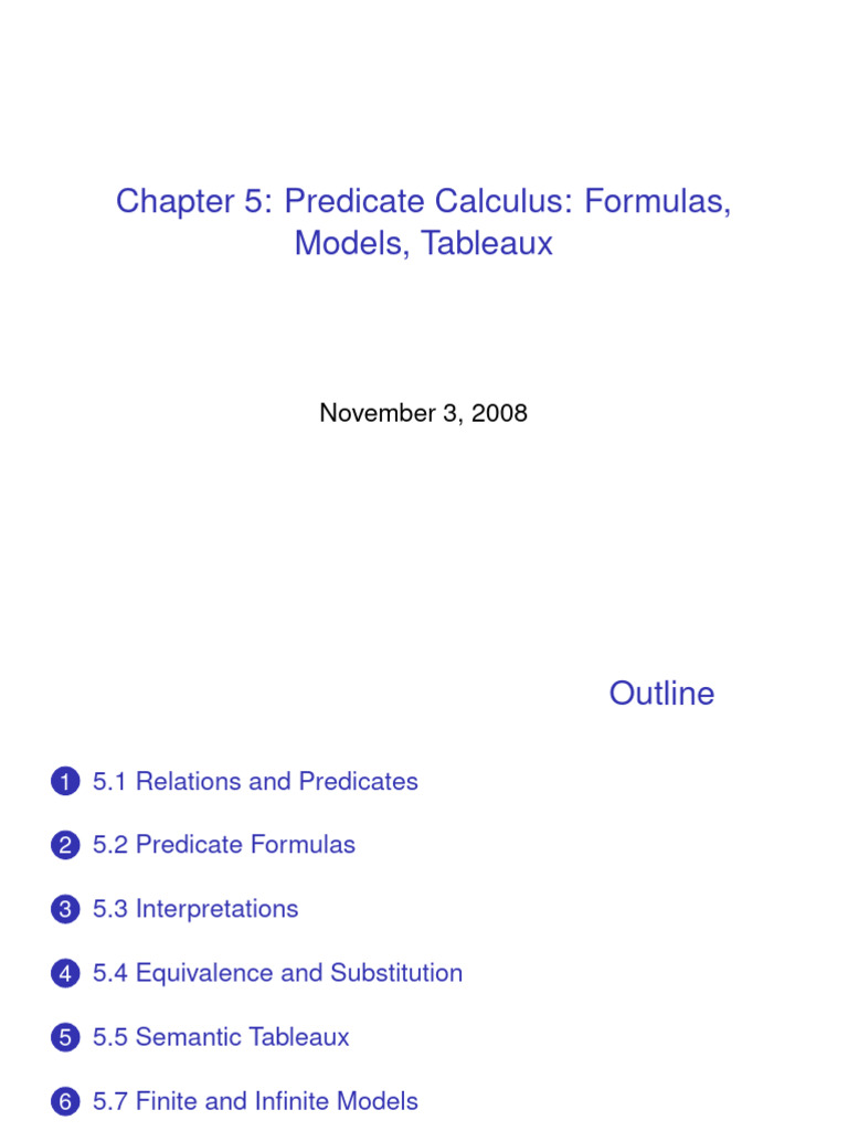 CH 5 Handout | Download Free PDF | First Order Logic | Mathematical Logic