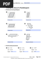 Area of A Parallelogram PDF | PDF
