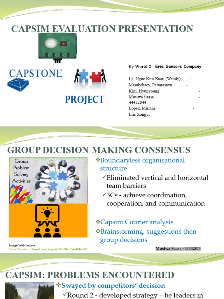 World 2 Erie CAPSIM Evaluation Presentation - Saasa | PDF