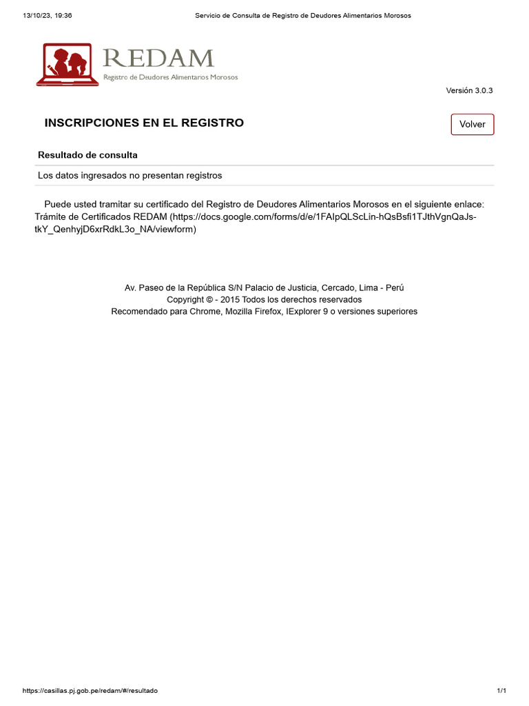 Registro Del Redam | PDF