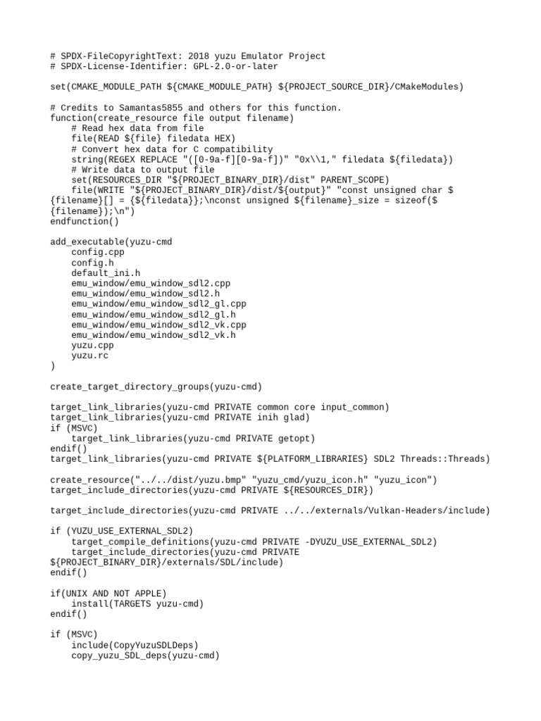 CMake Lists | PDF | Computers