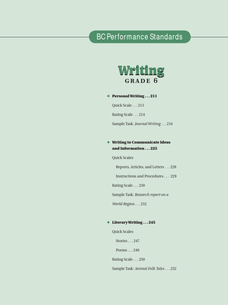 Writing g6 | PDF | Sentence (Linguistics) | Linguistics