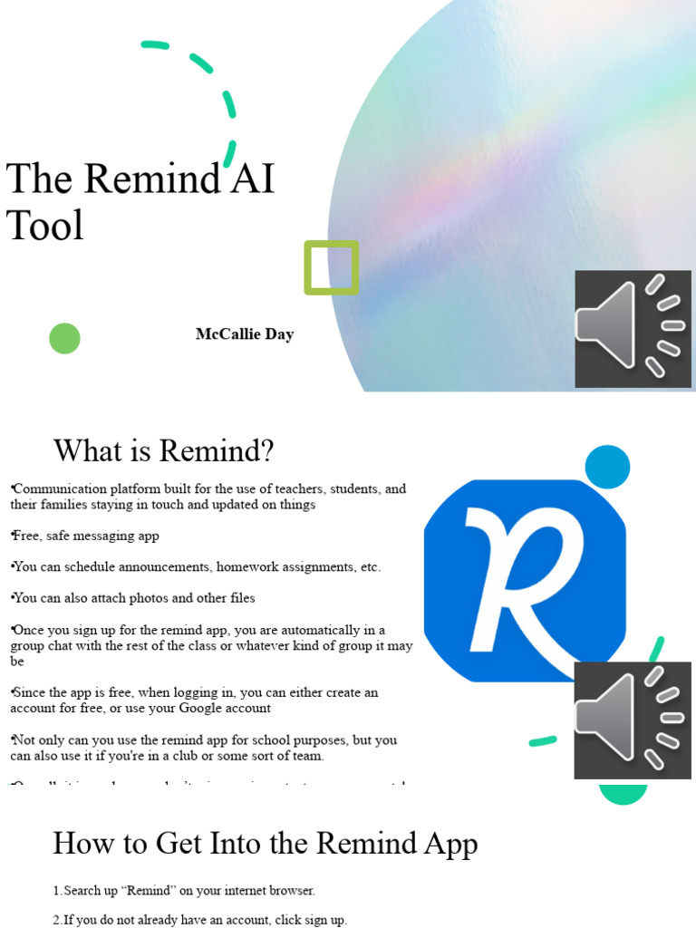 Remind Presentation | PDF | Career & Growth | Social Science