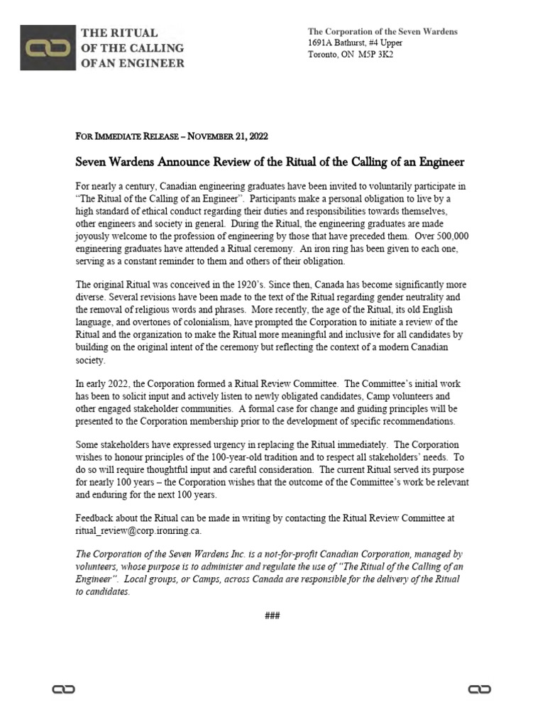 Ritual Calling Review Nov 2022 | PDF | Cultural Conventions | Engineering