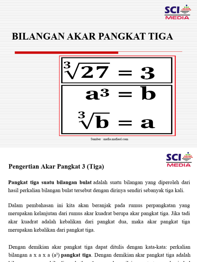 Bilangan Akar Pangkat Tiga | PDF