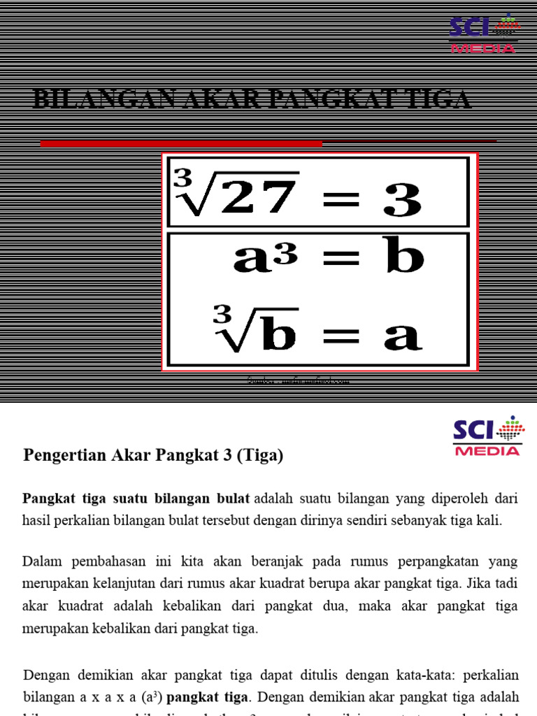 Bilangan Akar Pangkat Tiga | PDF