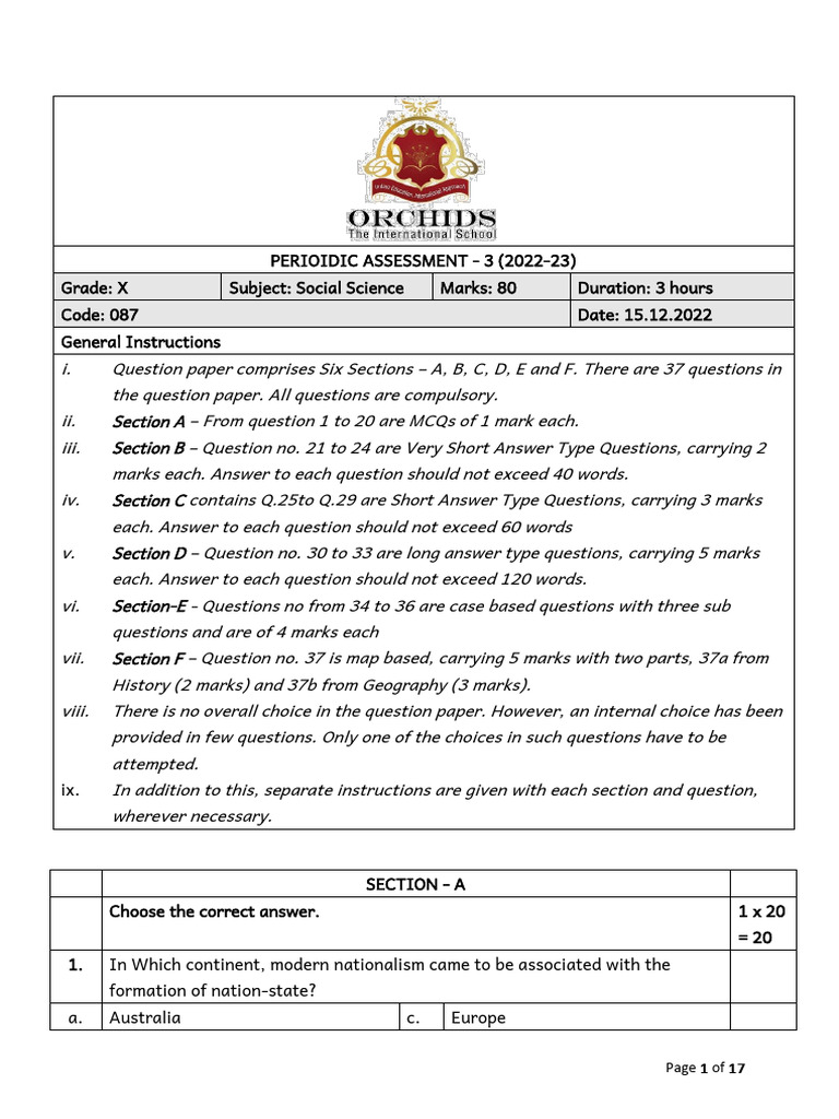PA3 - Grade 10 - Social Science - AS | PDF | Agriculture | Loans