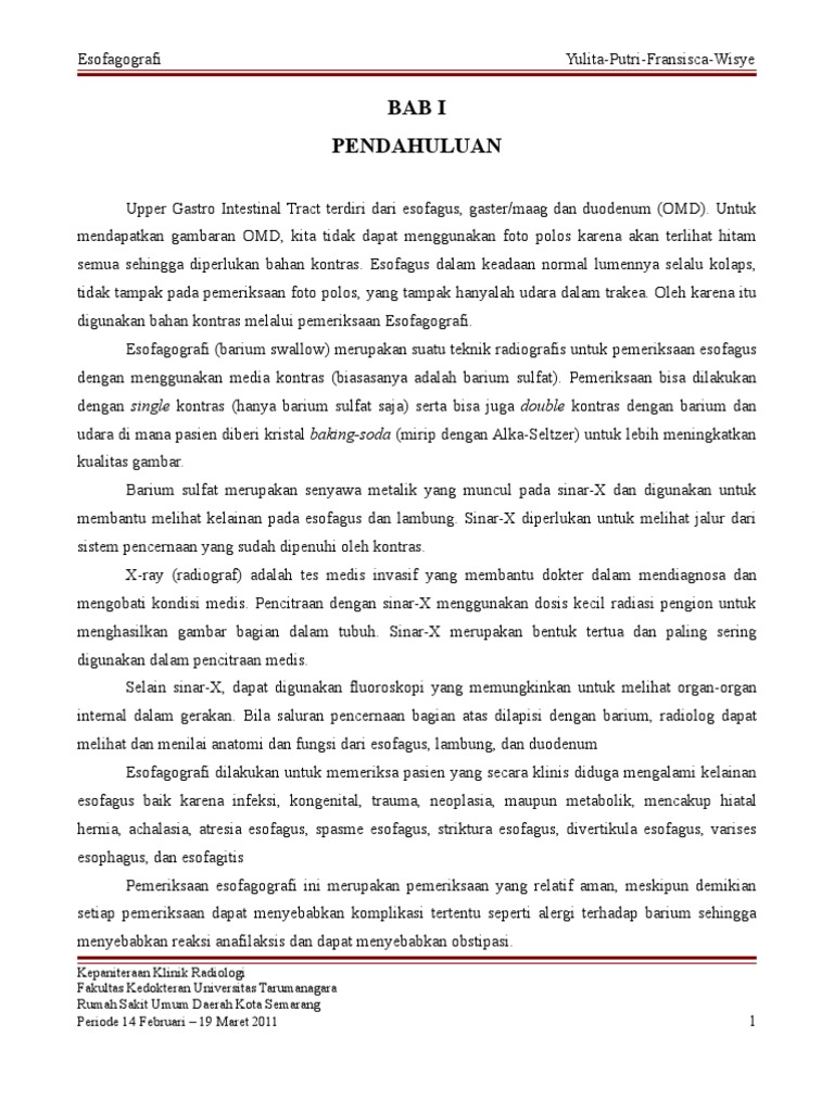 Esofagografi | PDF