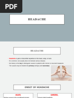 Headache History Taking | PDF | Headache | Meningitis