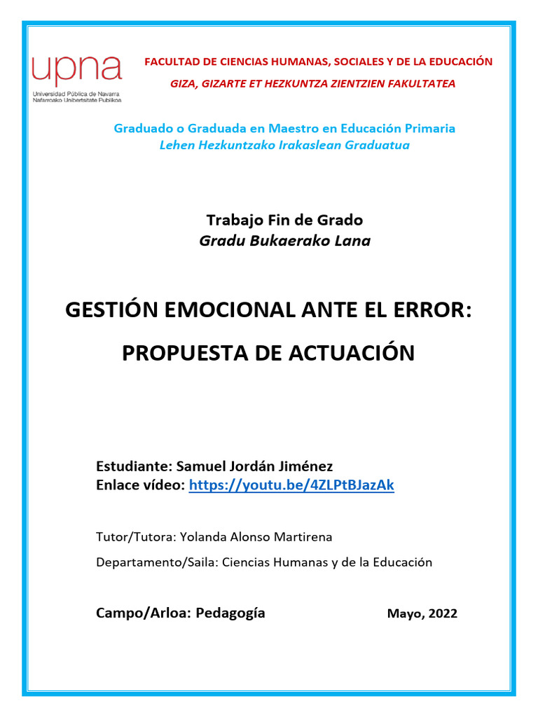 Jordan 118839-TFG | PDF | Las emociones | Pensamiento