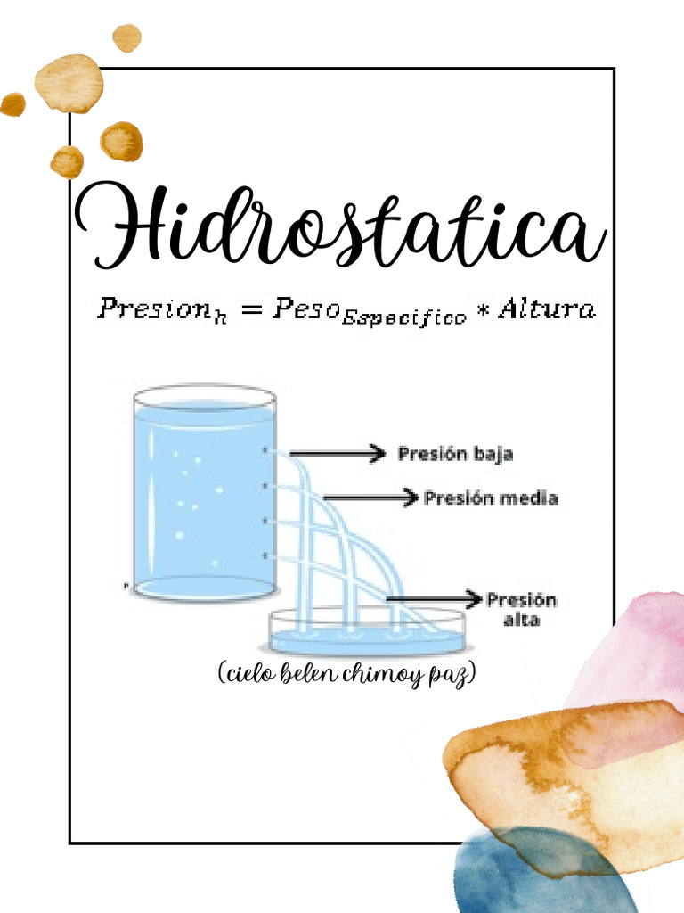 Hidrostatica (1) | PDF | Presión | Fuerza