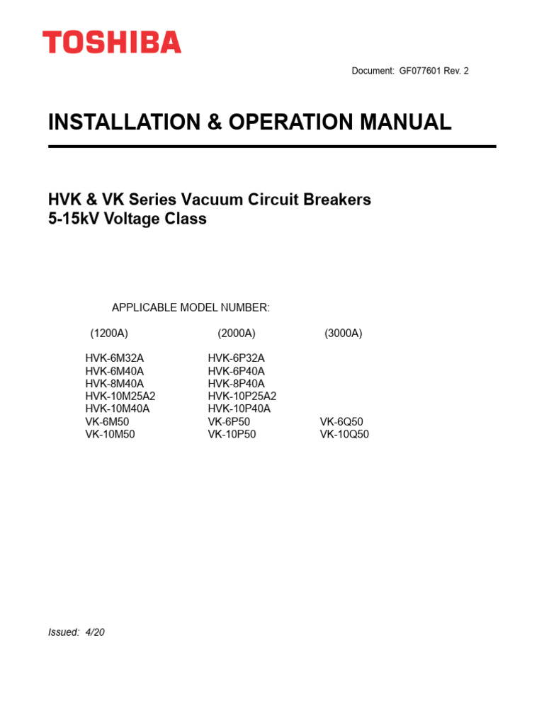 HVK and VK Series Manual | PDF | Trademark | Electricity
