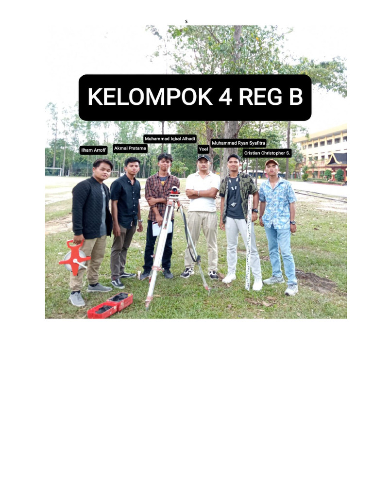 Data Waterpass Kelompok 4 REG B | PDF